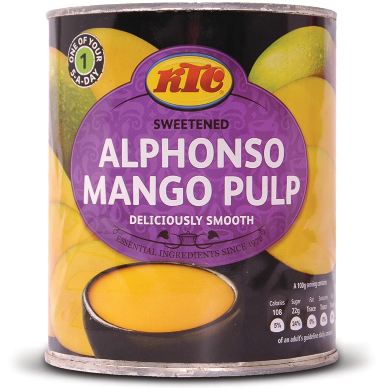 KTC Alphonso Mango Pulp 850g - Rashan Pani KTC Alphonso Mango Pulp 850g - Rashan Pani