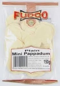 Fudco Plain Mini Papadum 150g - Rashan Pani